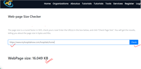 Web-Page Size Checker By Wizbrand - DataOps Redefined!!!