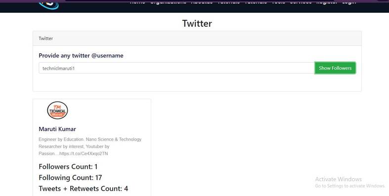 Twitter Followers Count Online Tool - DataOps Redefined!!!