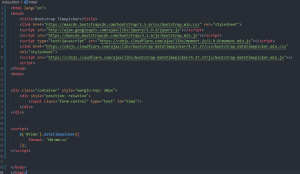 Bootstrap Timepicker using Datetimepicker With JS Example - DataOps Redefined!!!