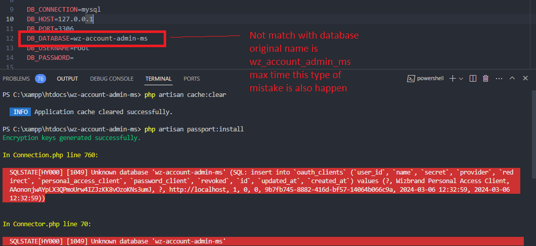 Troubleshooting Laravel Passport Error Sqlstate 42s02 Table Oauthclients Doesnt Exist