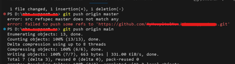 Resolving Git Push Error Src Refspec Master Does Not Match Dataops Redefined
