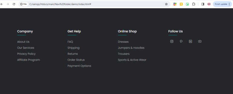 Create a Stylish Footer Using HTML and CSS - DataOps Redefined!!!