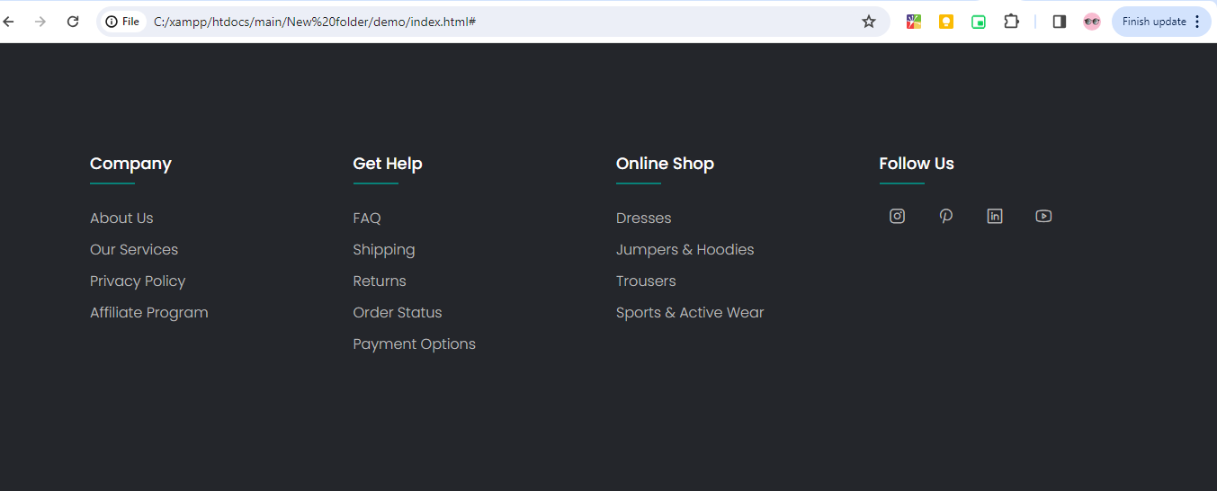 Create A Stylish Footer Using Html And Css Dataops Redefined